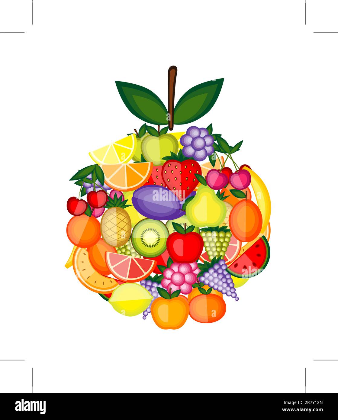 Apple shape cartoon hi-res stock photography and images - Alamy