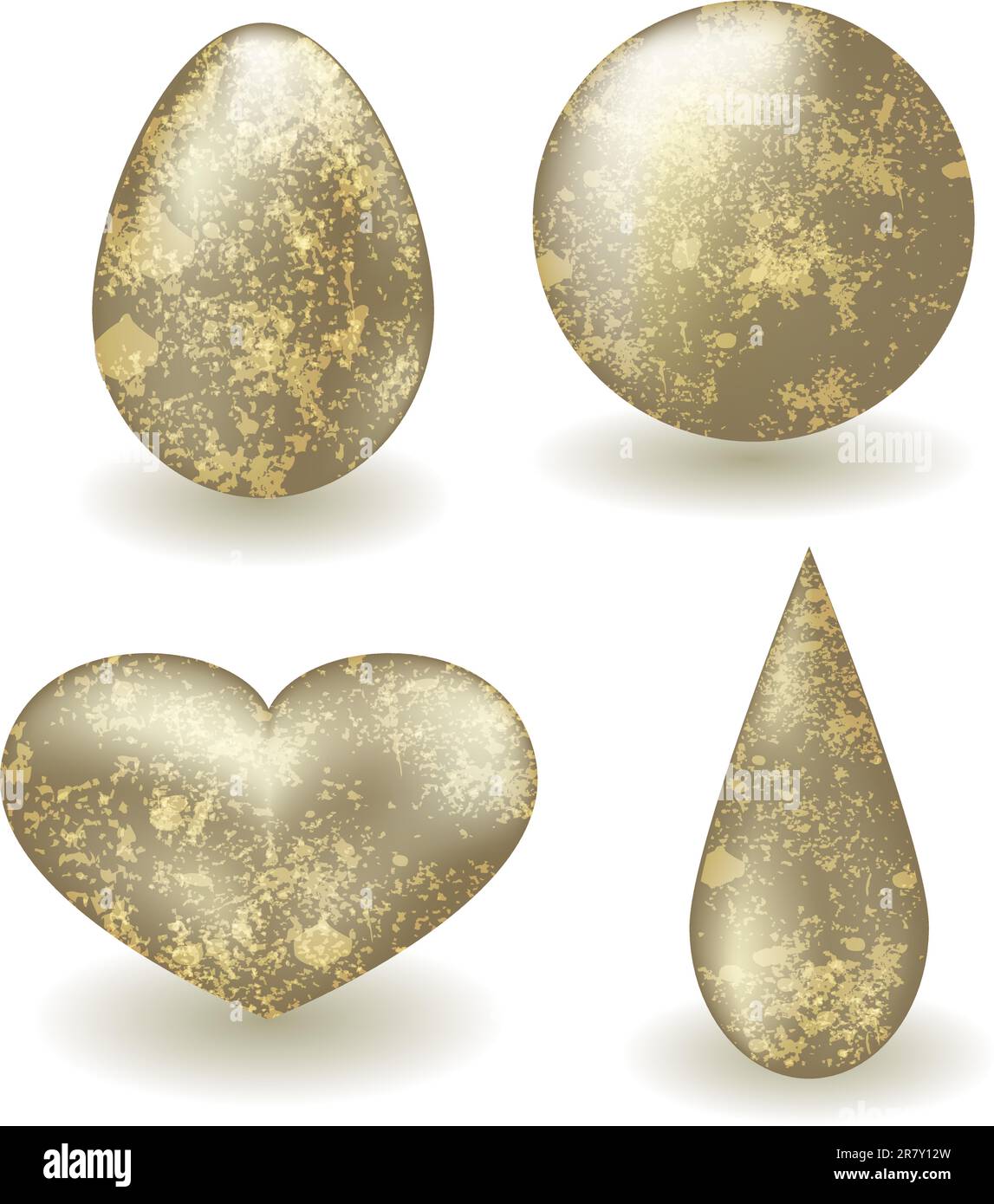 3d golden love heart Stock Vector Images - Alamy