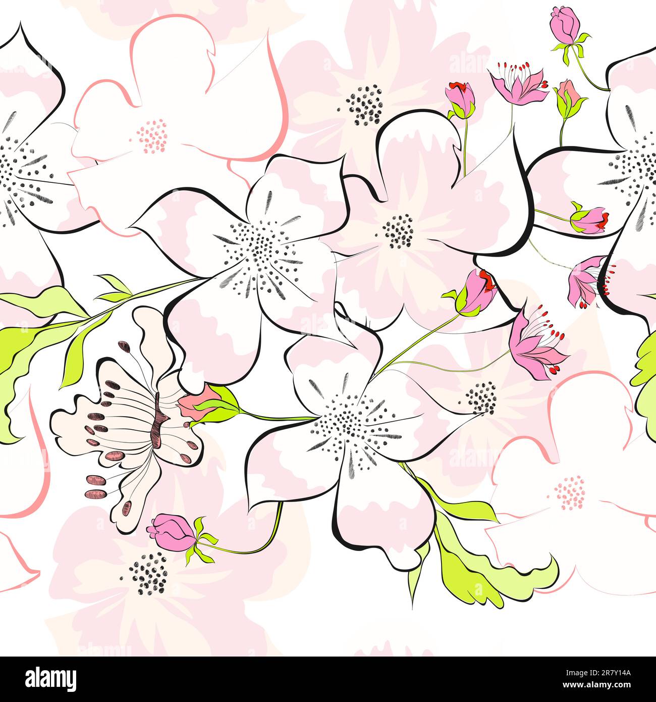 Spring material illustration Stock Vector Images - Alamy