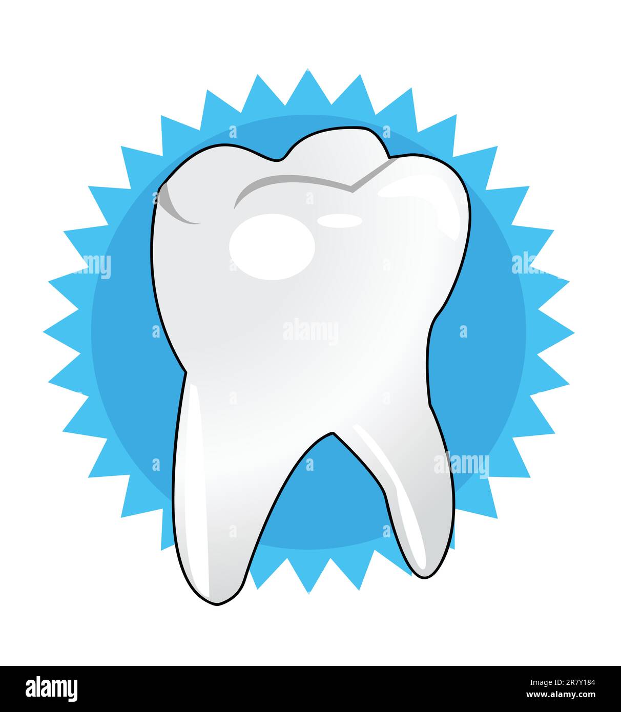 Vector illustration of white tooth Stock Vector Image & Art - Alamy