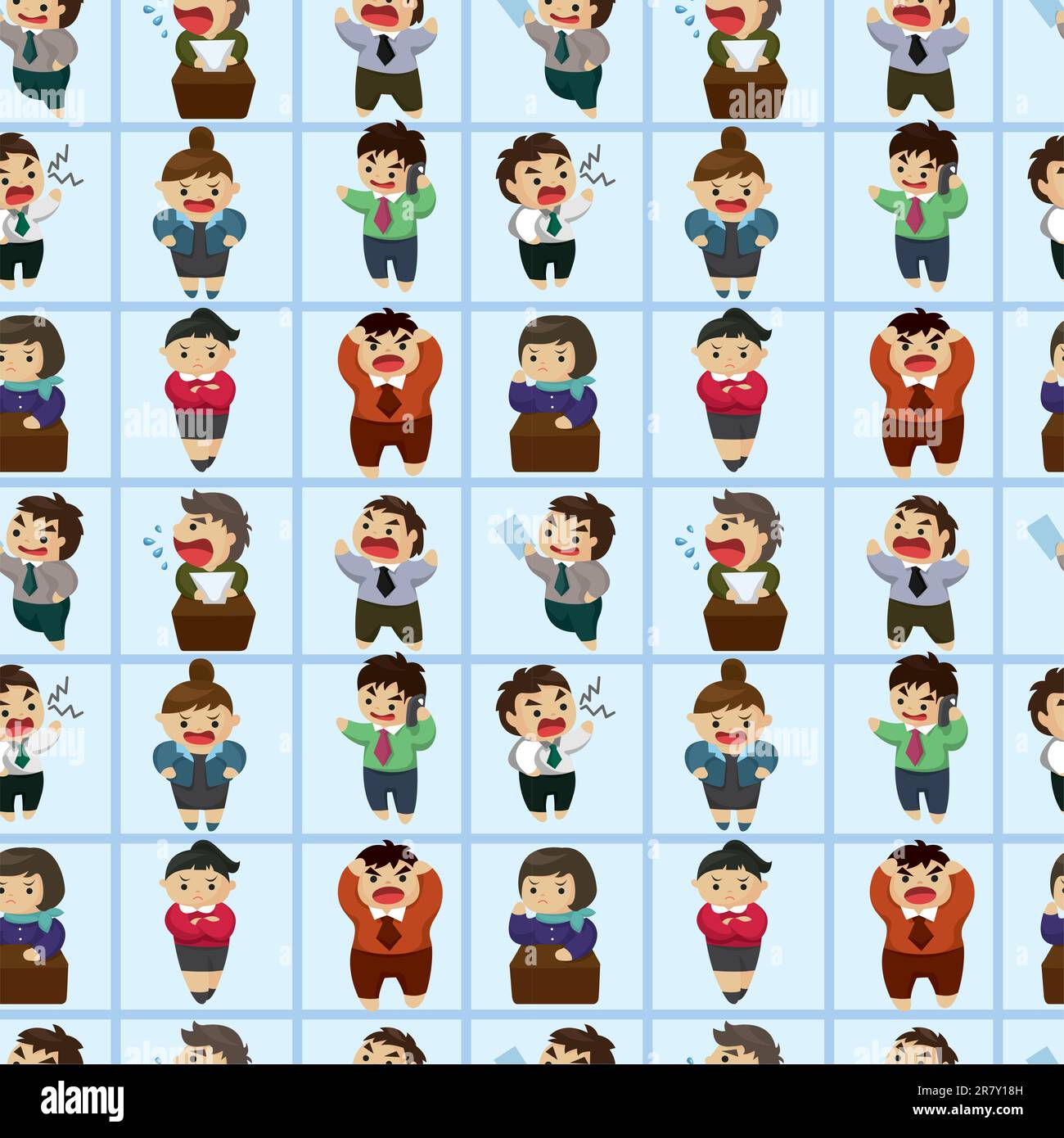 office worker seamless pattern Stock Vector Image & Art - Alamy