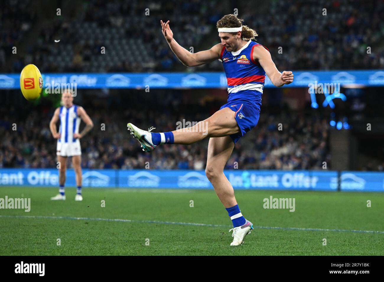 Melbourne, Australia. 18th June, 2023. Aaron Naughton of Western ...
