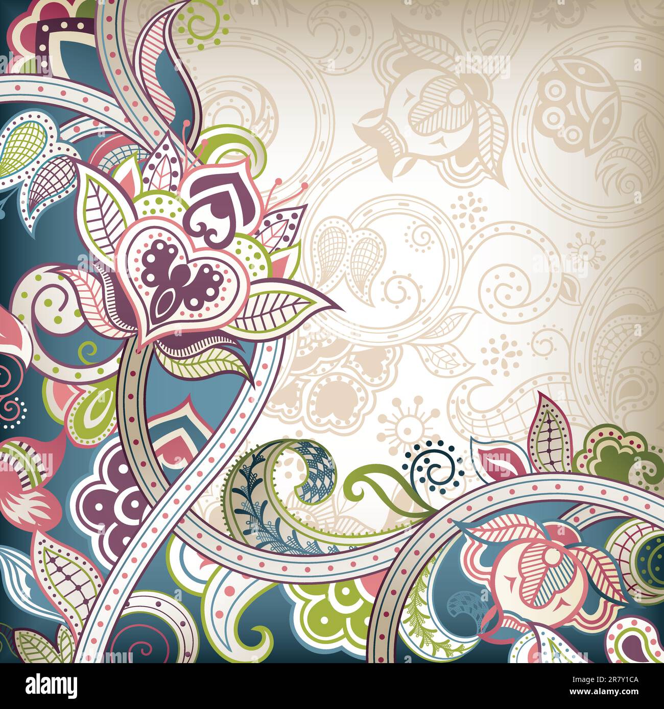 Illustration of abstract floral background in asia style Stock Vector ...