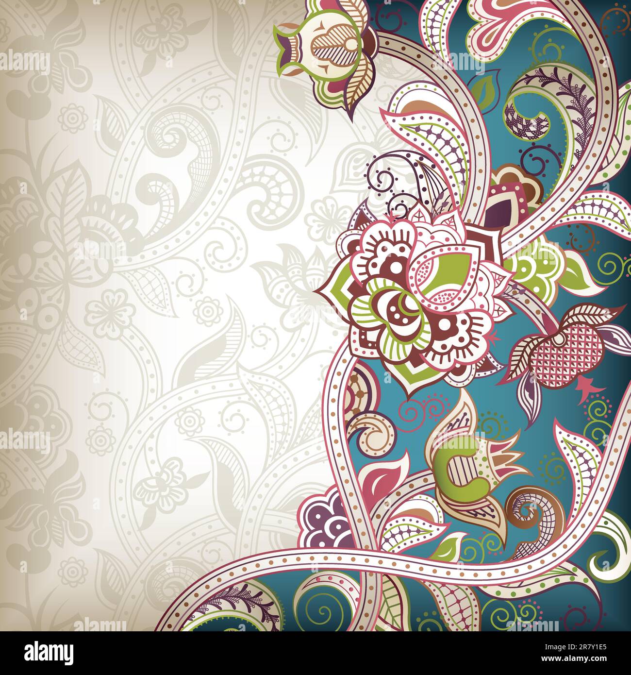 Illustration of abstract floral background in asia style Stock Vector ...