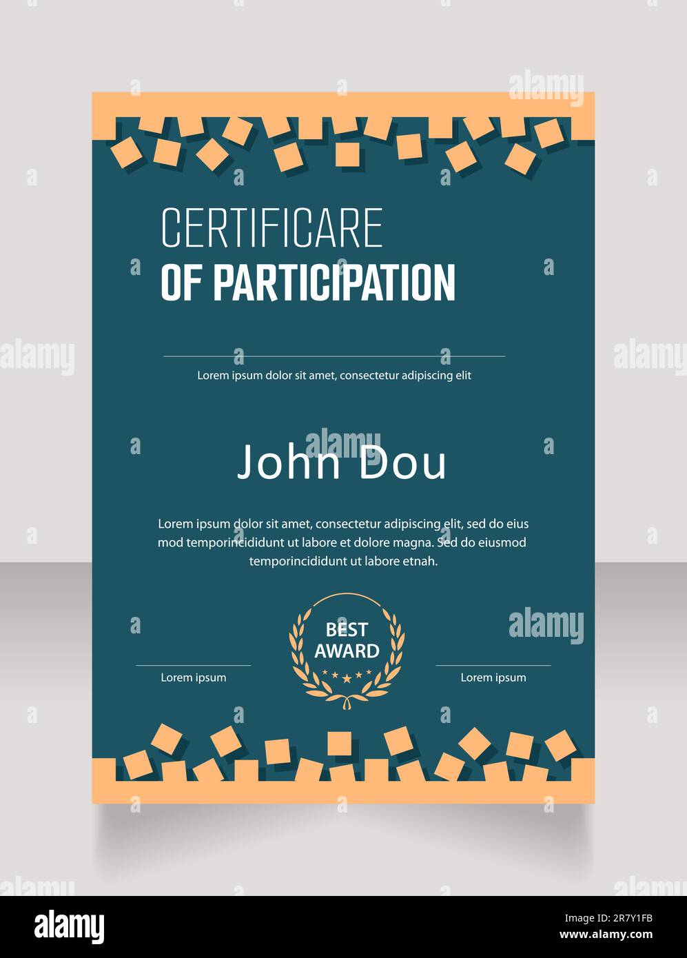 Seminar certificate design template Stock Vector Image & Art - Alamy