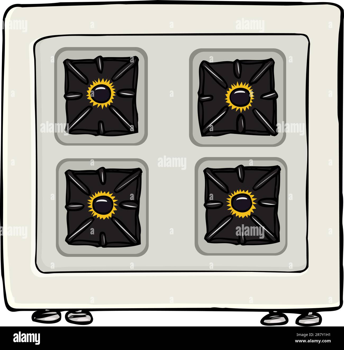 Gas top range Stock Vector Images - Alamy