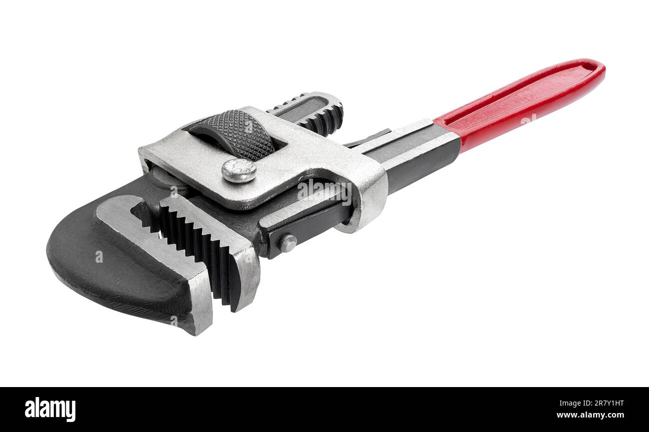 Pipe wrench isolated on white - clipping path included Stock Photo - Alamy