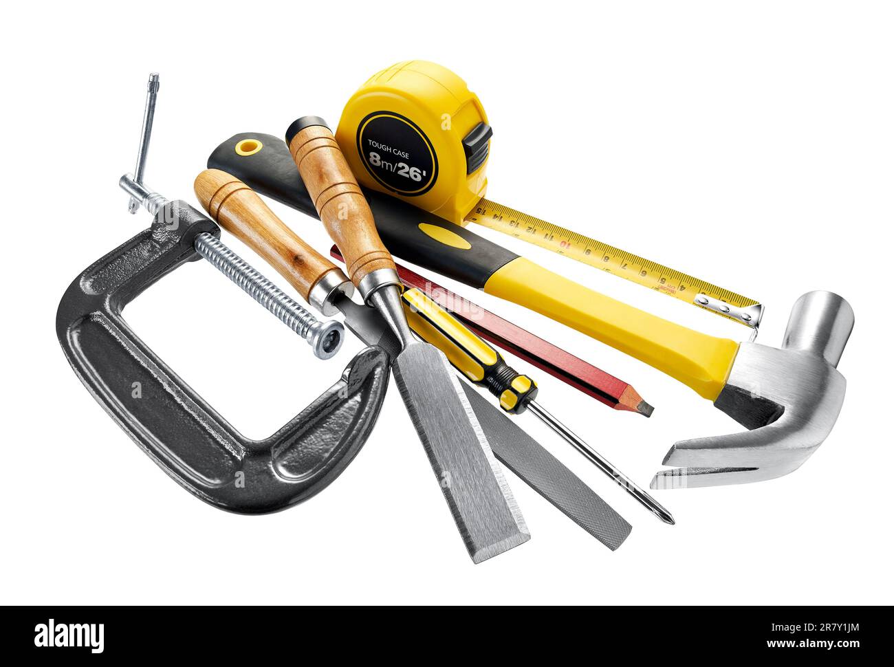 Various type of carpentry tools in group - clipping path included Stock ...