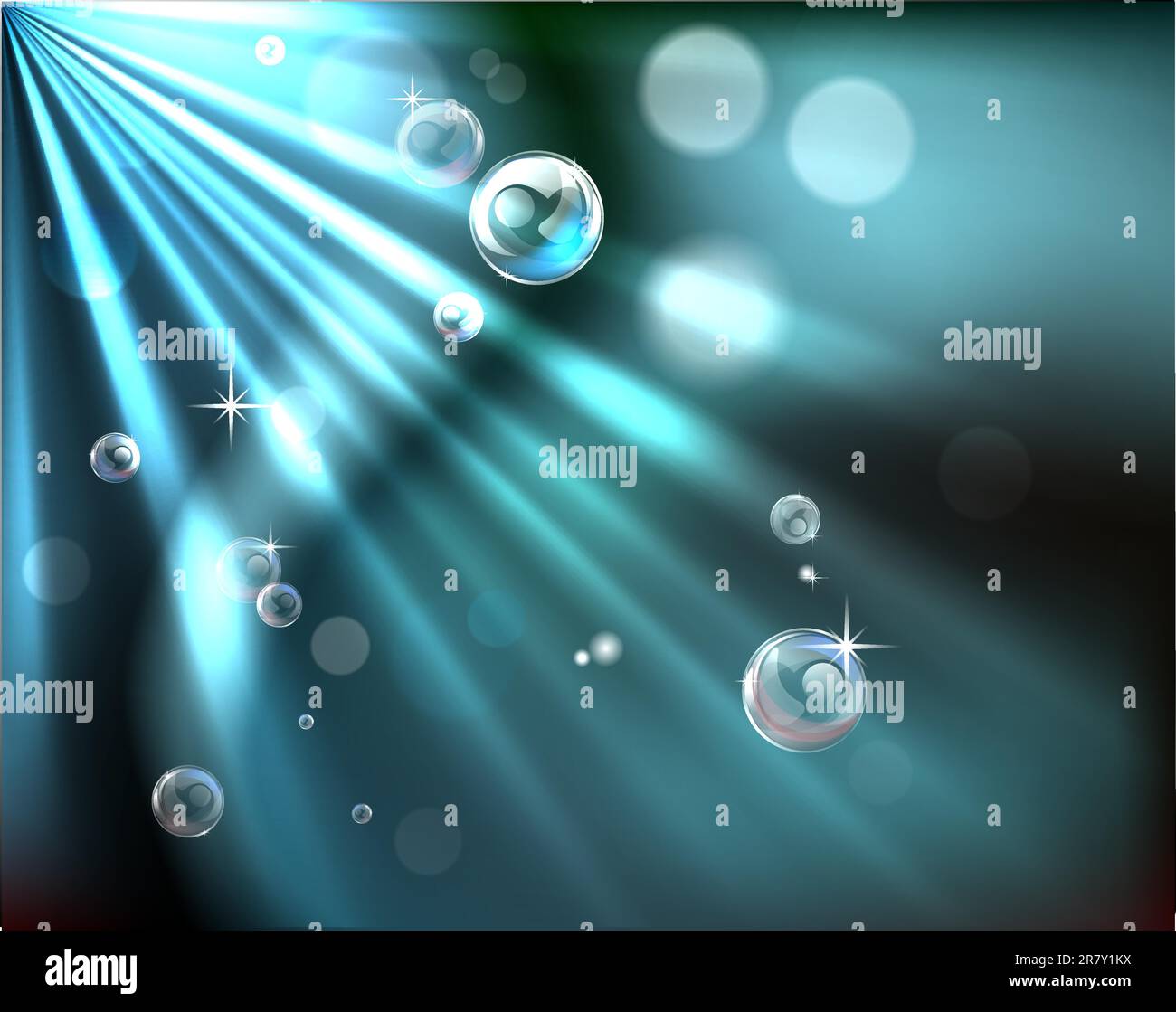 Underwater sun light beam Stock Vector Images - Alamy