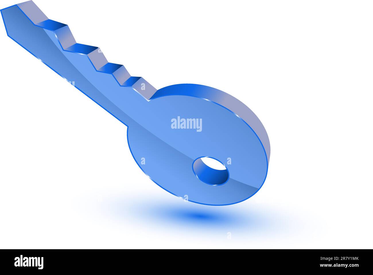 Blue key symbol on white background Stock Vector Image & Art - Alamy