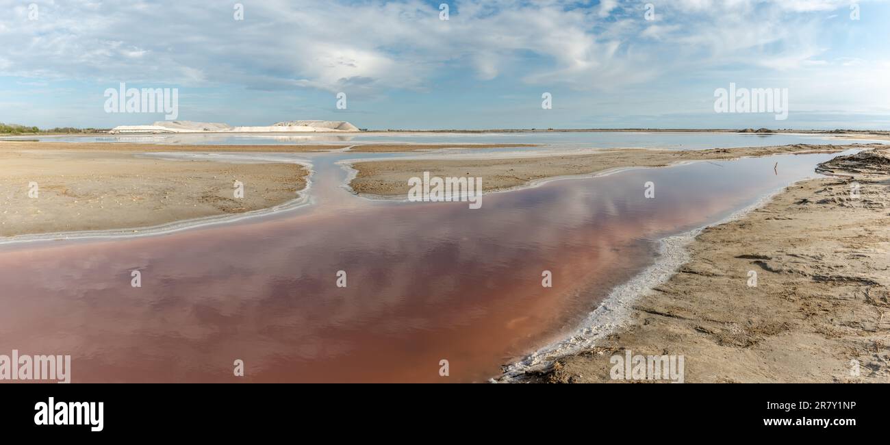 Salt exploitation in the village of Salin de Giraud near the mouth of ...