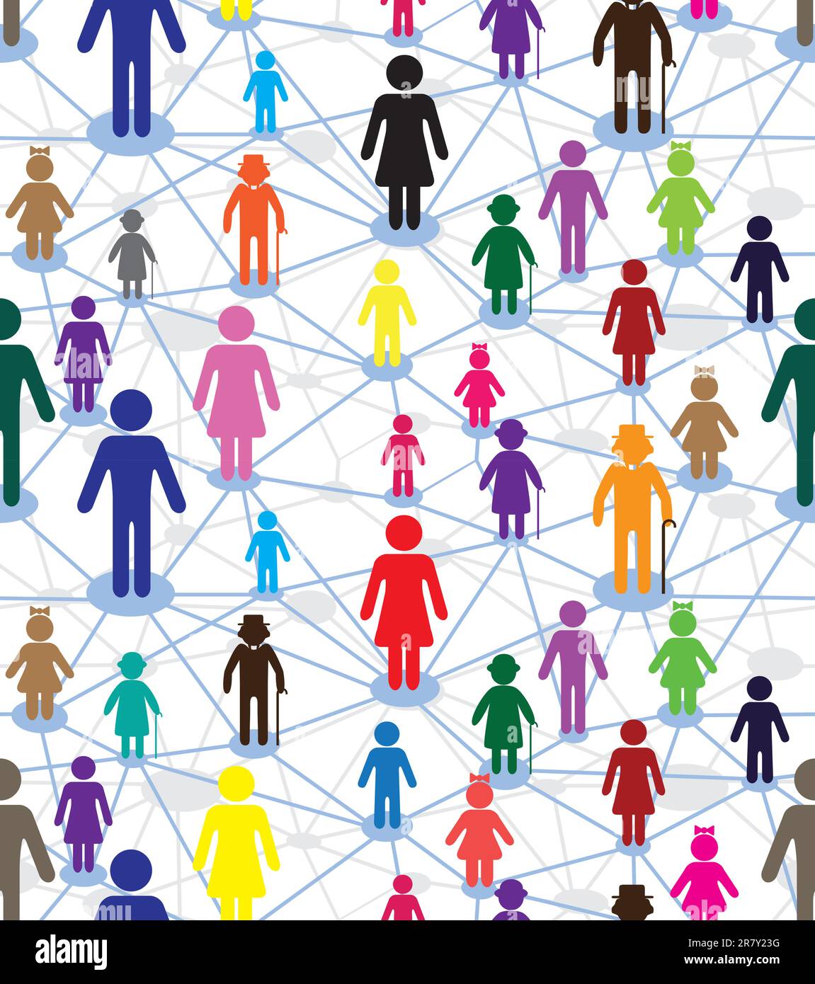 Vector generation diagram, people web. Relationship network, crowd ...