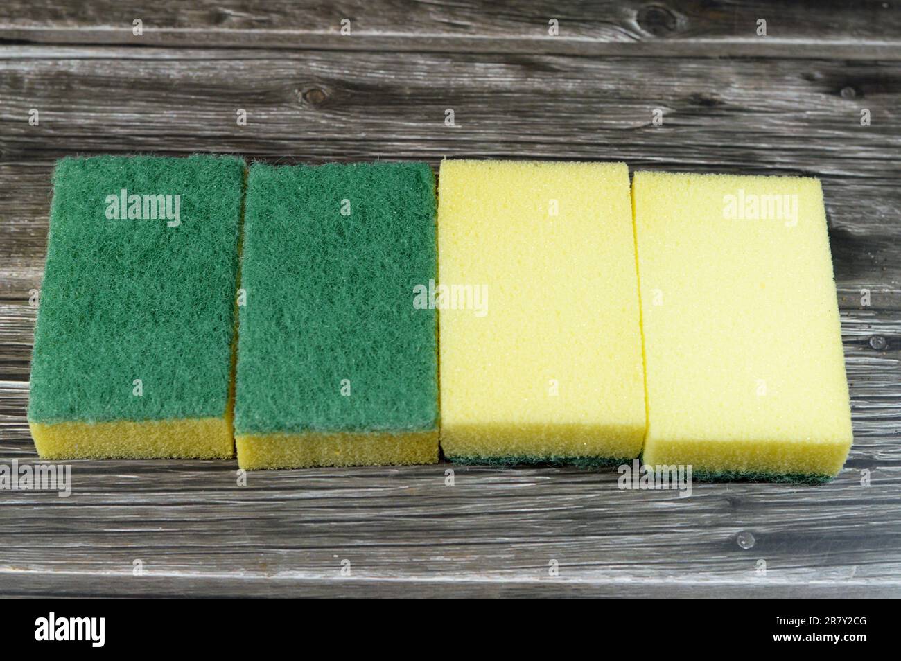 Combo Cellulose and abrasive two sided sponge for cleaning utensils ...