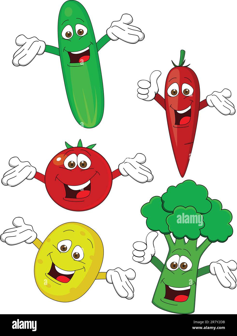 Vector Illustration Of Vegetable Cartoon Character Stock Vector Image ...