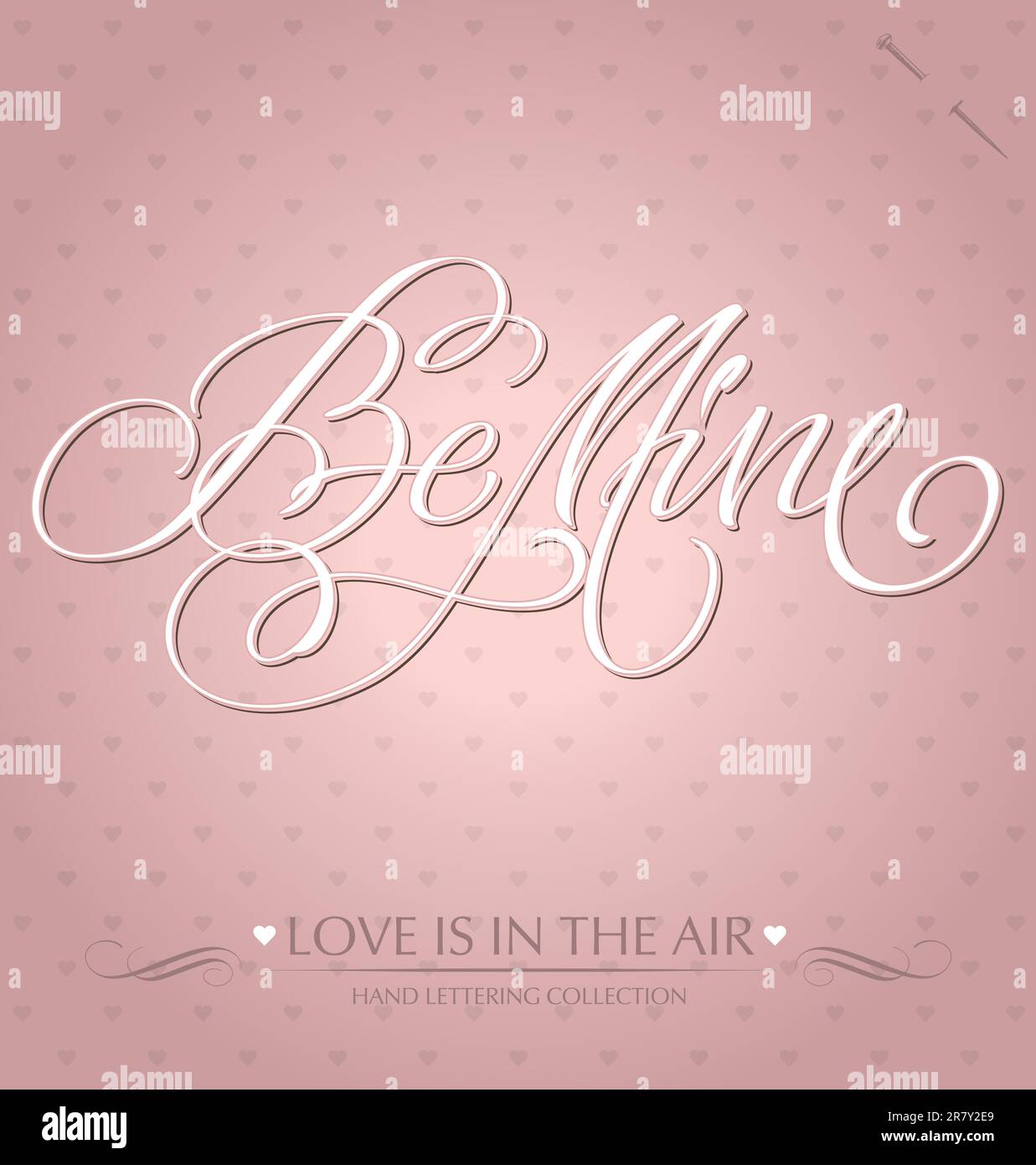'be mine' hand lettering - handmade calligraphy; scalable and editable ...
