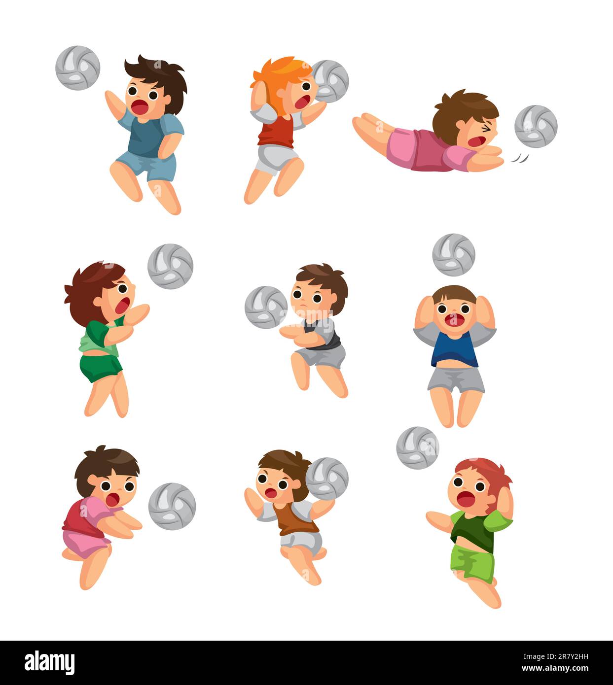 playing volleyball people Stock Vector Image & Art - Alamy