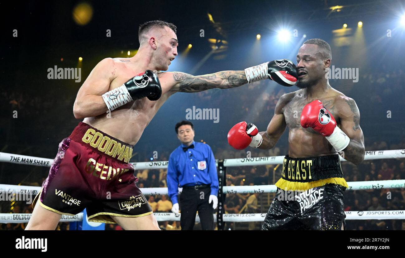 Gold Coast, Australia. 18th June, 2023. Sam Goodman (left) of Australia ...