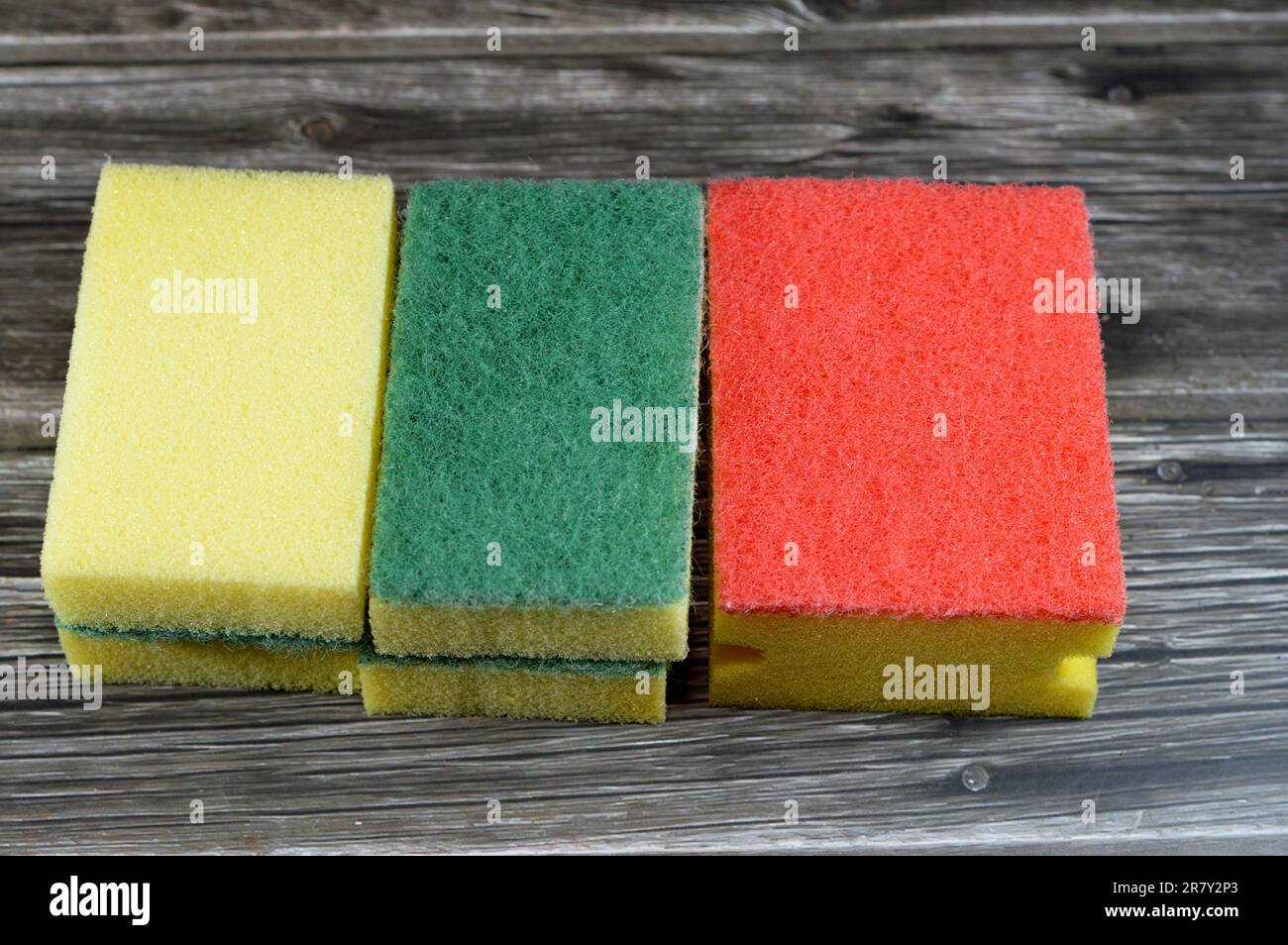 Combo Cellulose and abrasive two sided sponge for cleaning utensils ...
