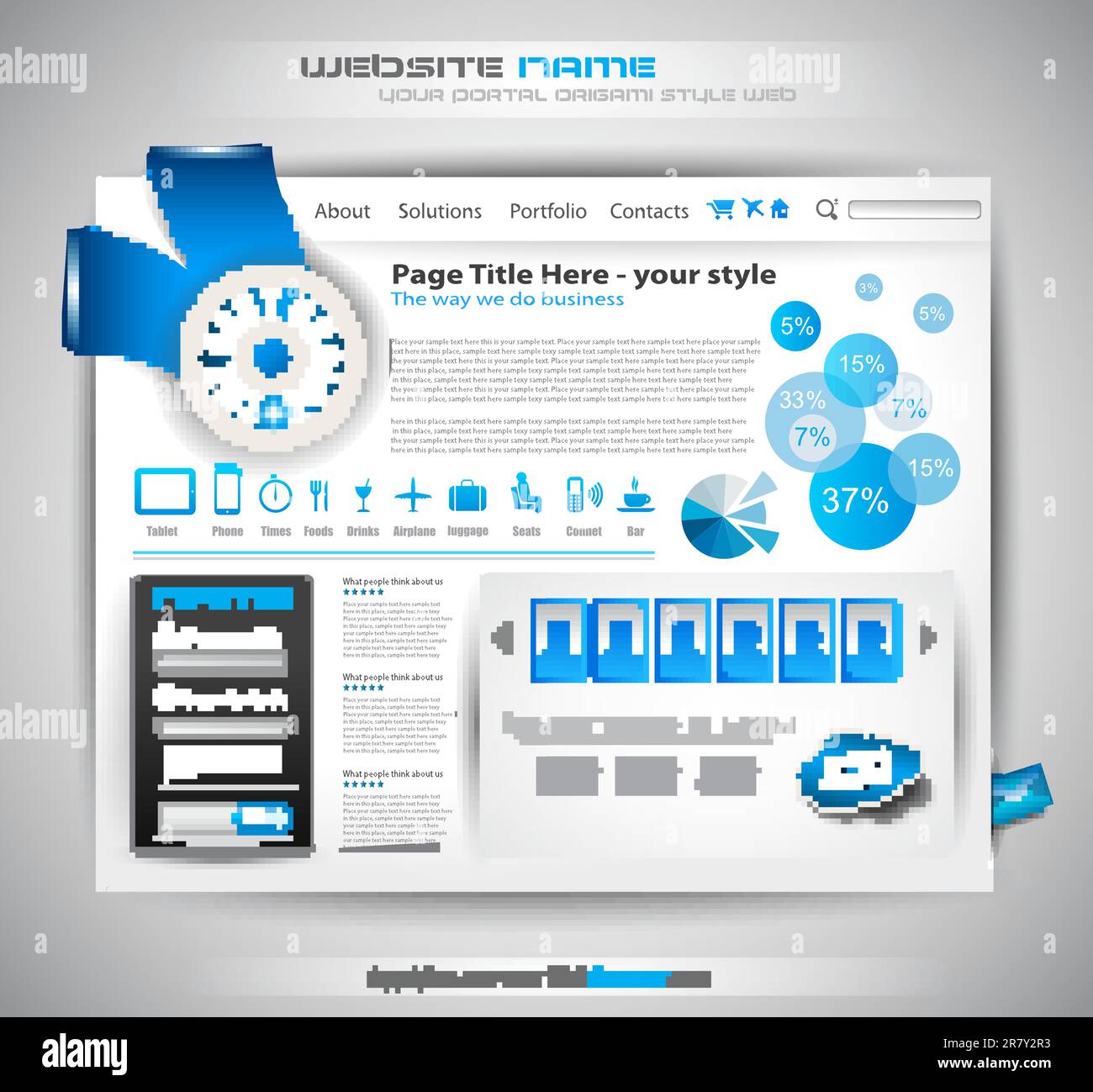 Complex Origami Website - Elegant Design for Business Presentations ...