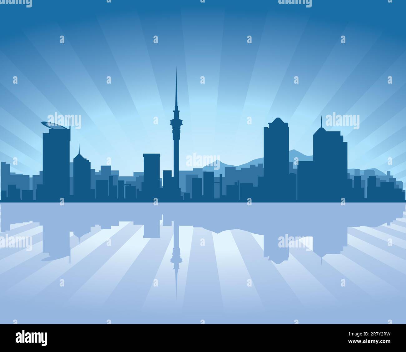 Auckland city skyline illustration hi-res stock photography and images - Alamy