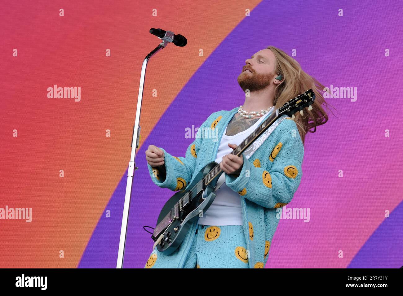 Newport, UK. 17th June, 2023. British singer songwriter and social ...
