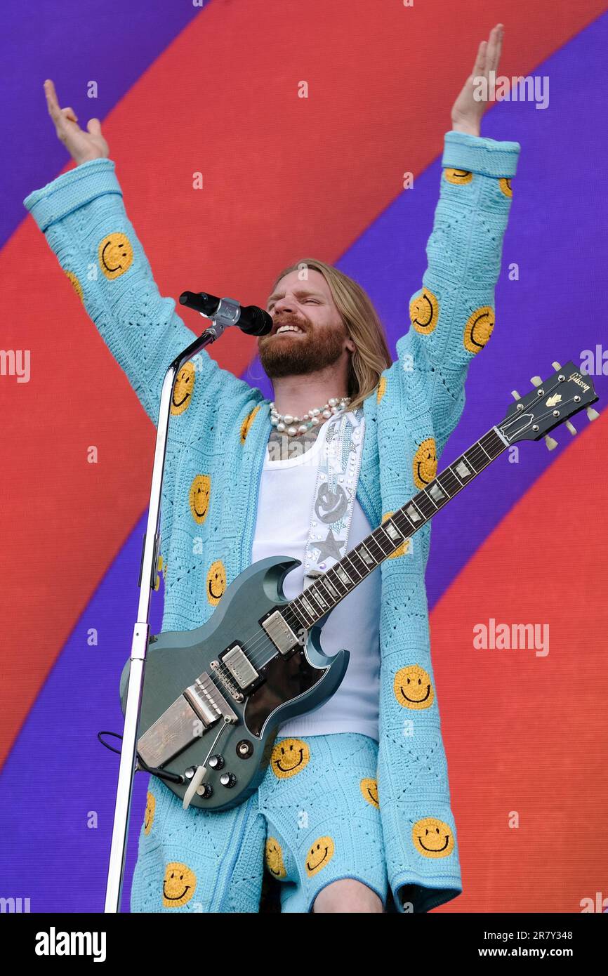 Newport, UK. 17th June, 2023. British singer songwriter and social ...