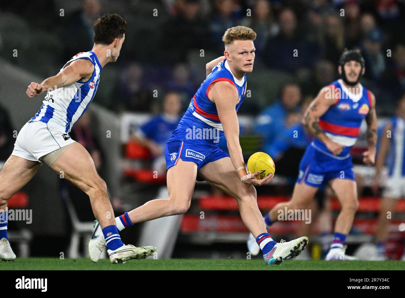 Melbourne, Australia. 18th June, 2023. Adam Treloar of Western Bulldogs ...