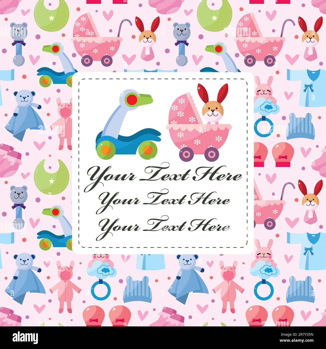 cartoon baby card Stock Vector Image & Art - Alamy