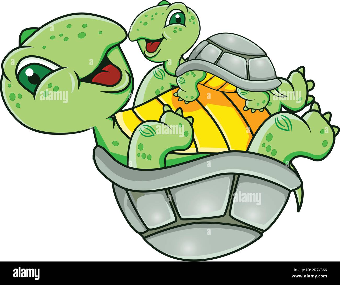 Vector Illustration Of Cartoon Funny Turtle Stock Vector Image & Art ...