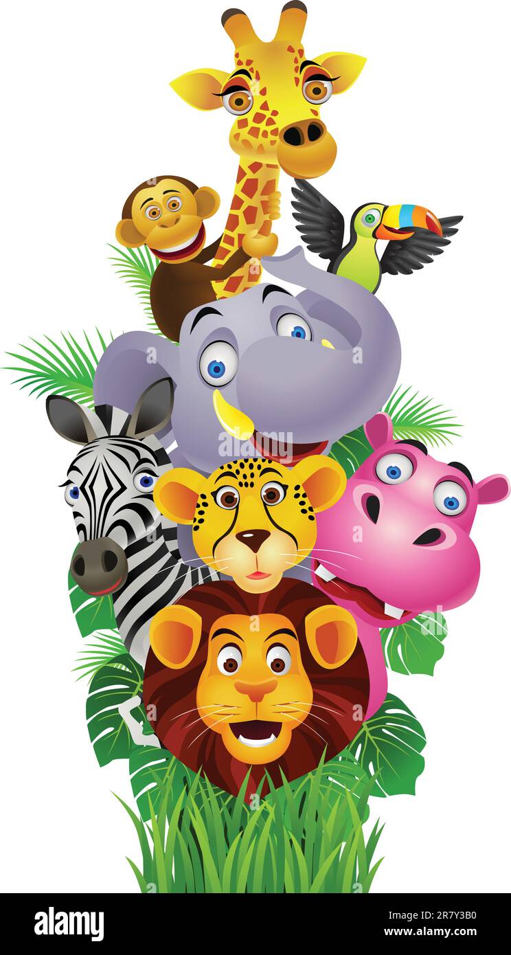 Vector Illustration Of Animal Cartoon Stock Vector Image & Art - Alamy
