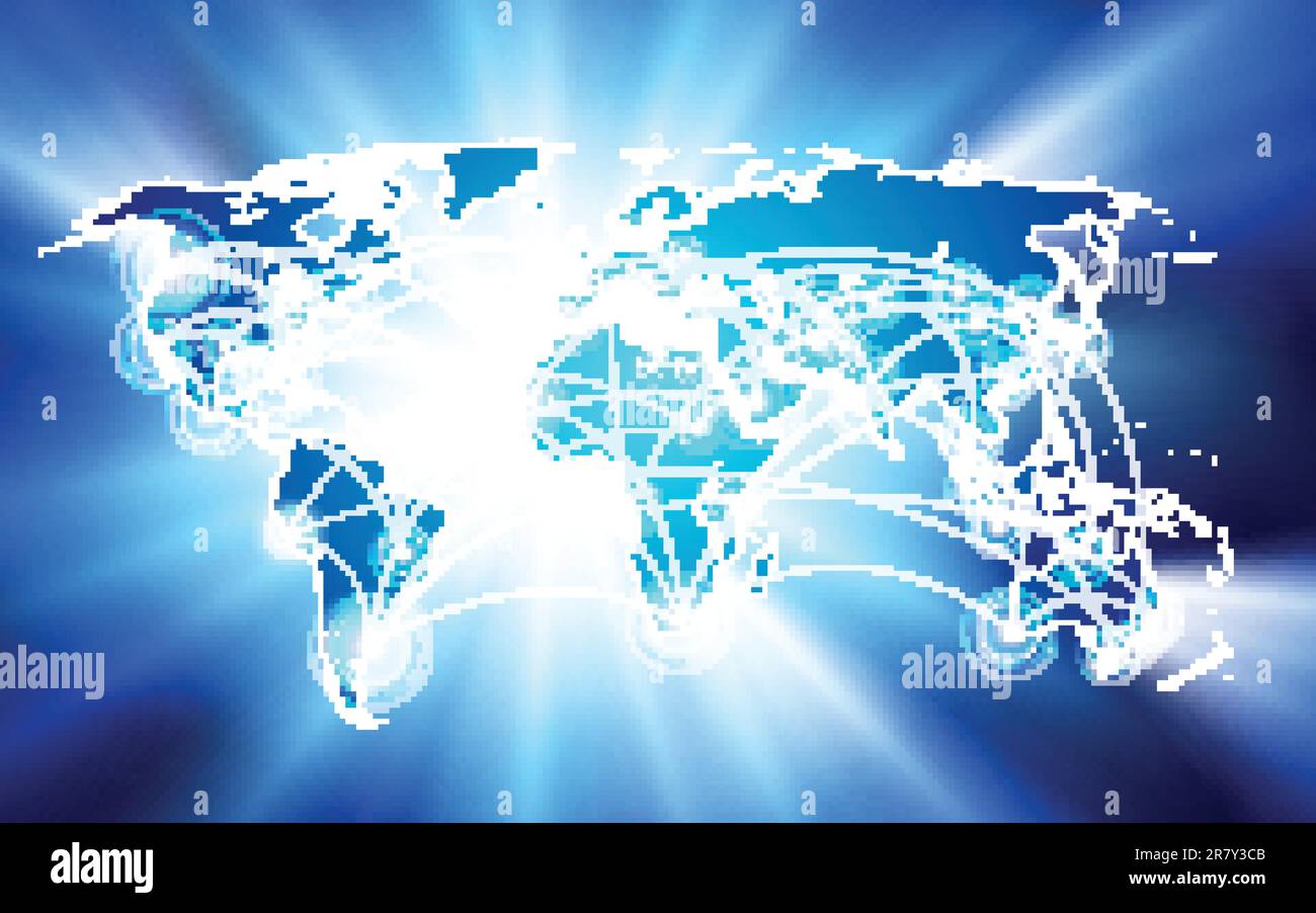 Vector global network connection concept. Can be used as travel ...