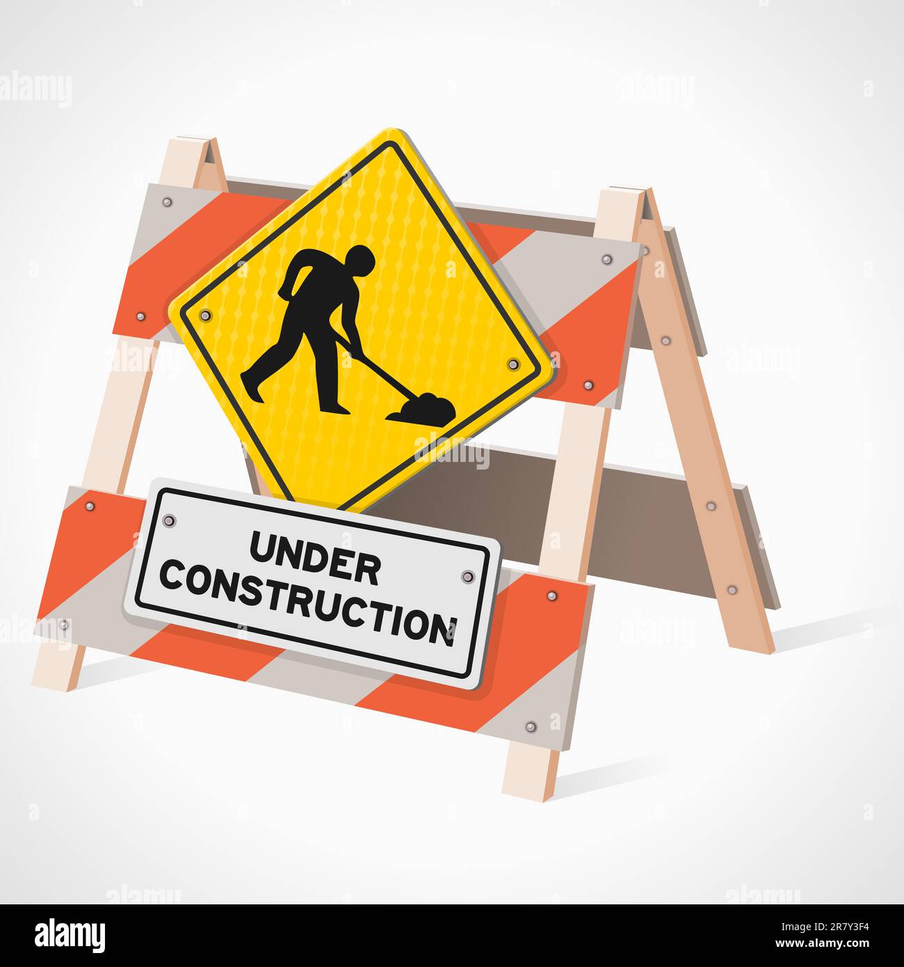 Road Work Ahead sign as a traffic warning in vector format Stock Vector ...