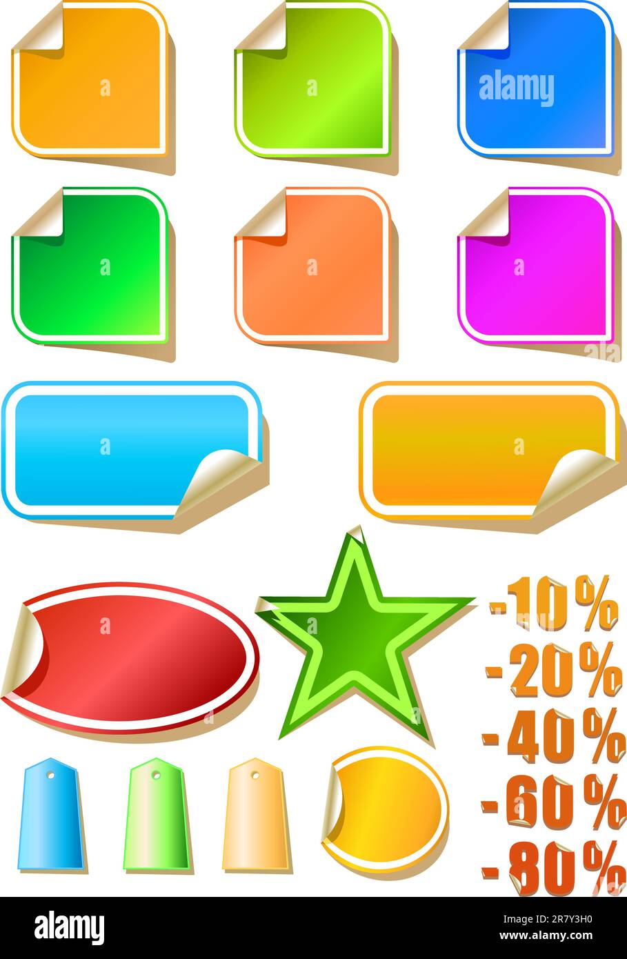 Color stickers Stock Vector Images - Alamy