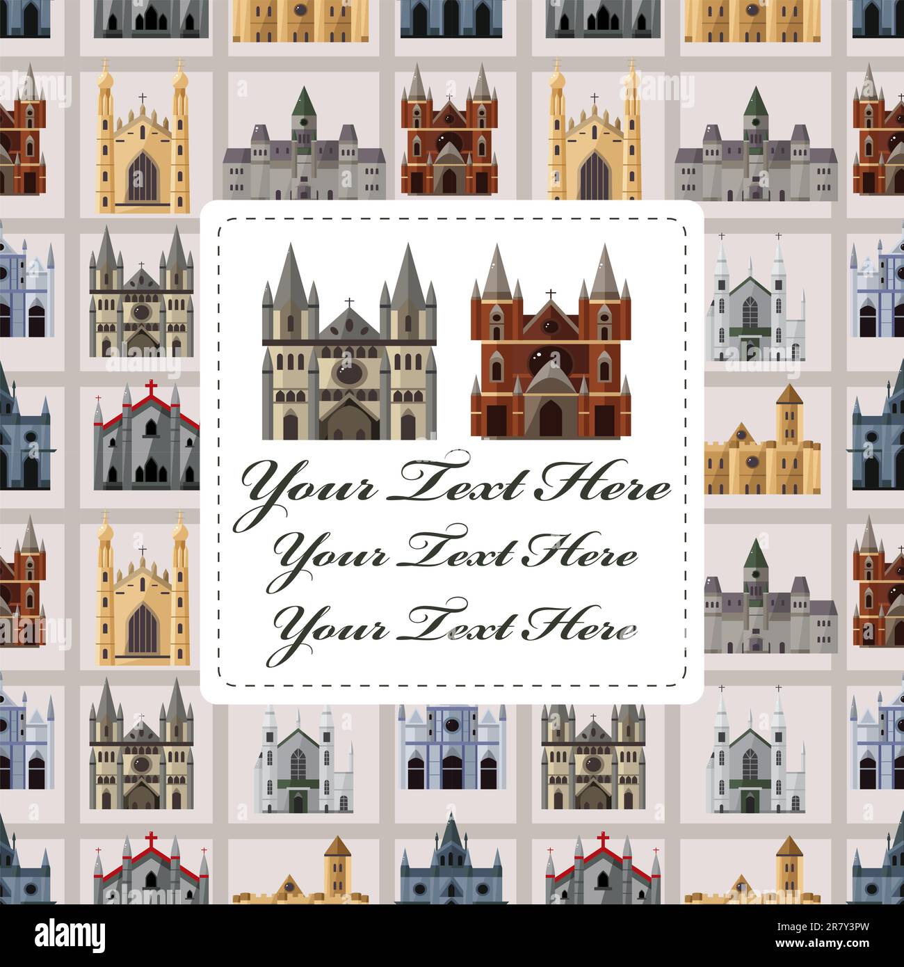 cartoon castle card Stock Vector Image & Art - Alamy