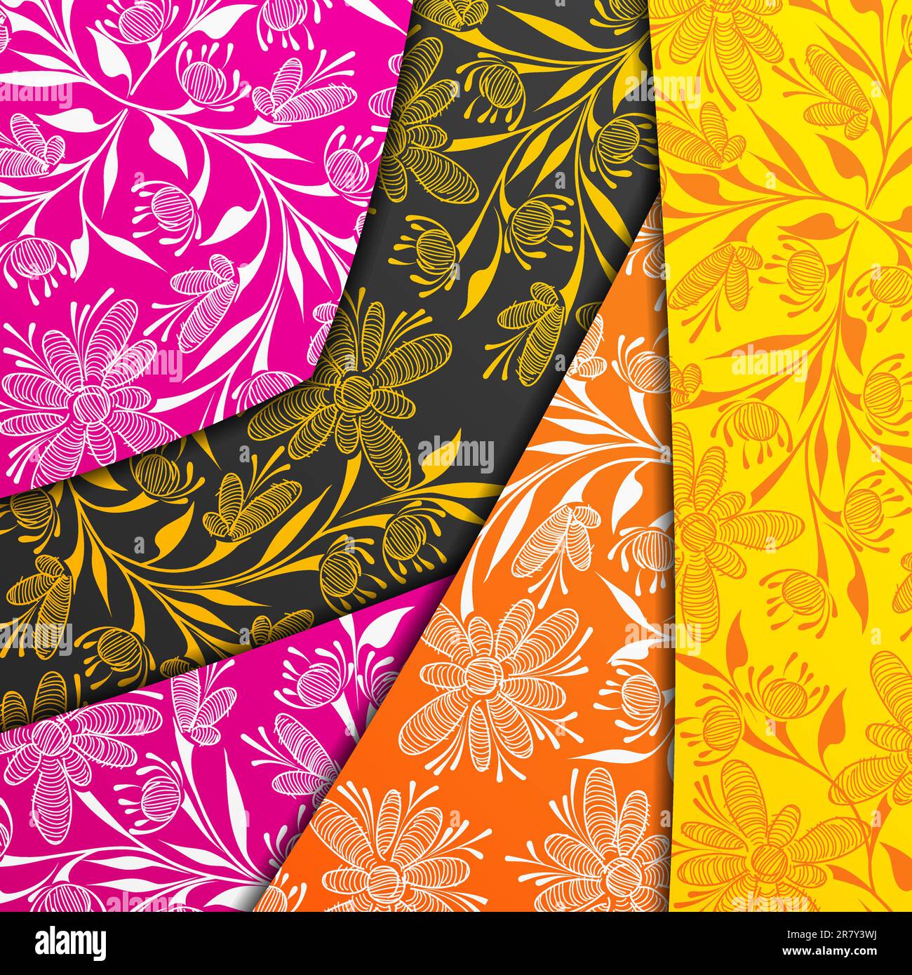 Layers of flowers Stock Vector Images - Alamy