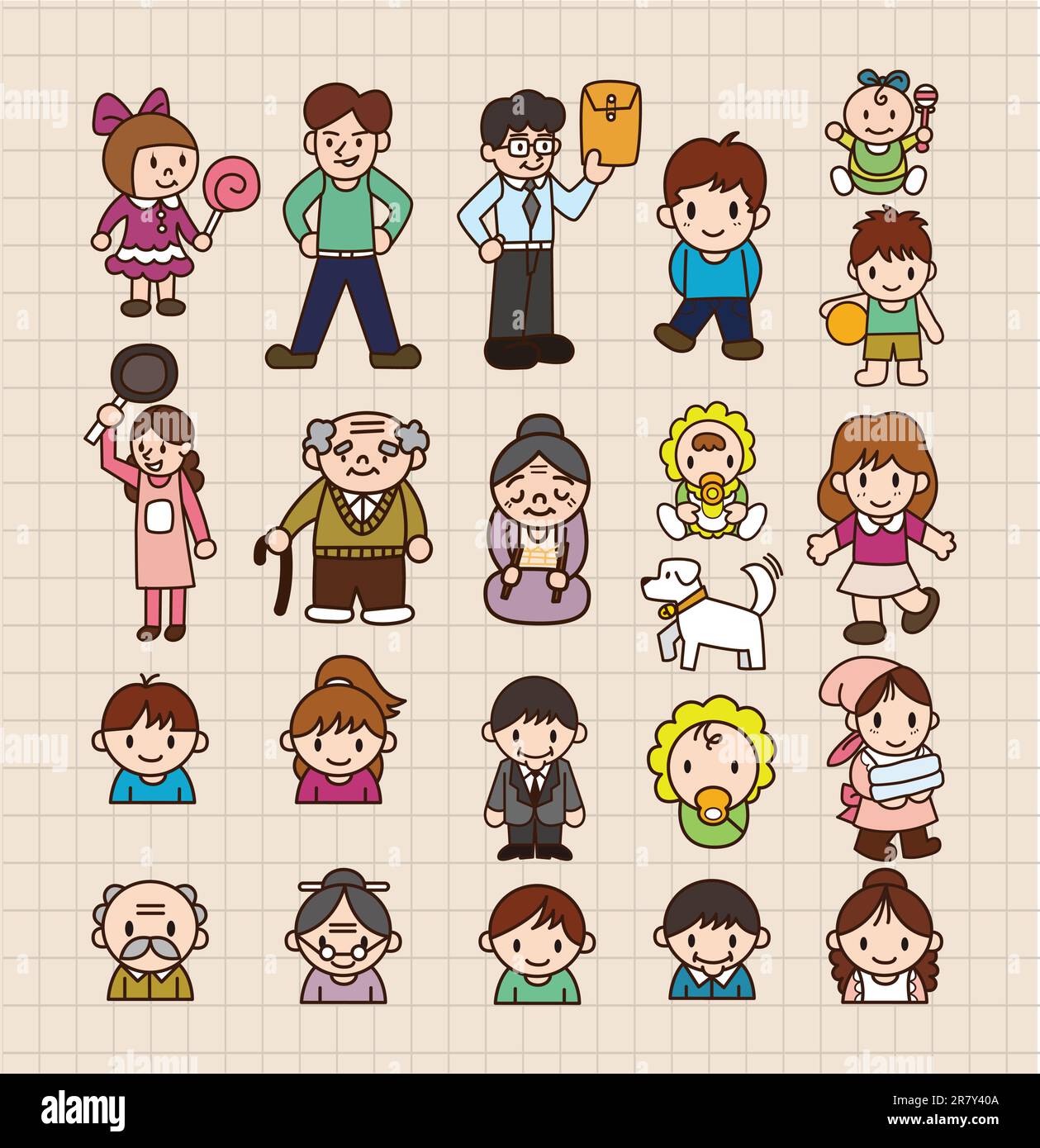 Portrait man women cartoon Stock Vector Images - Alamy