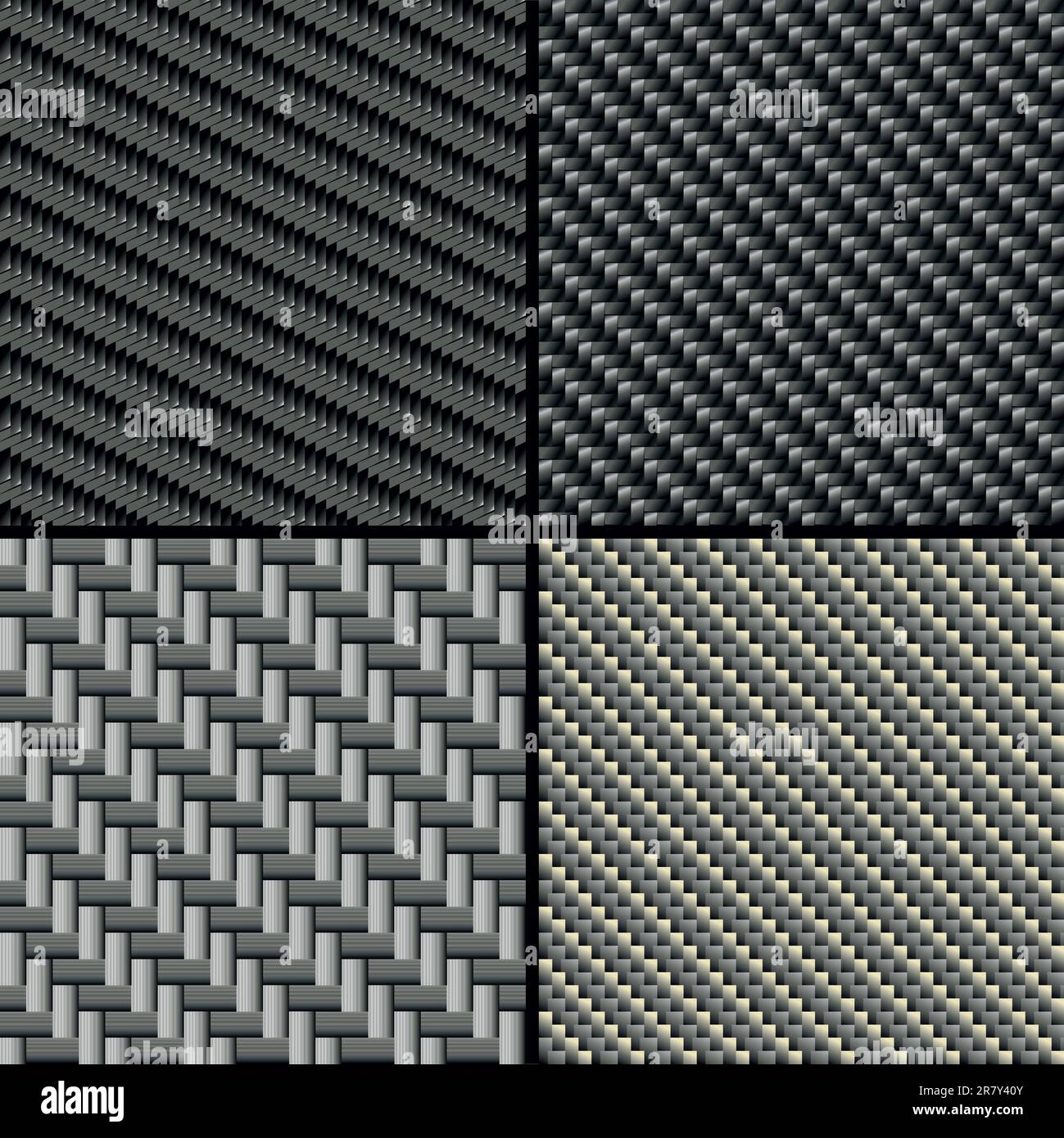 Set of four carbon fiber seamless patterns. Vector Illustration Stock ...
