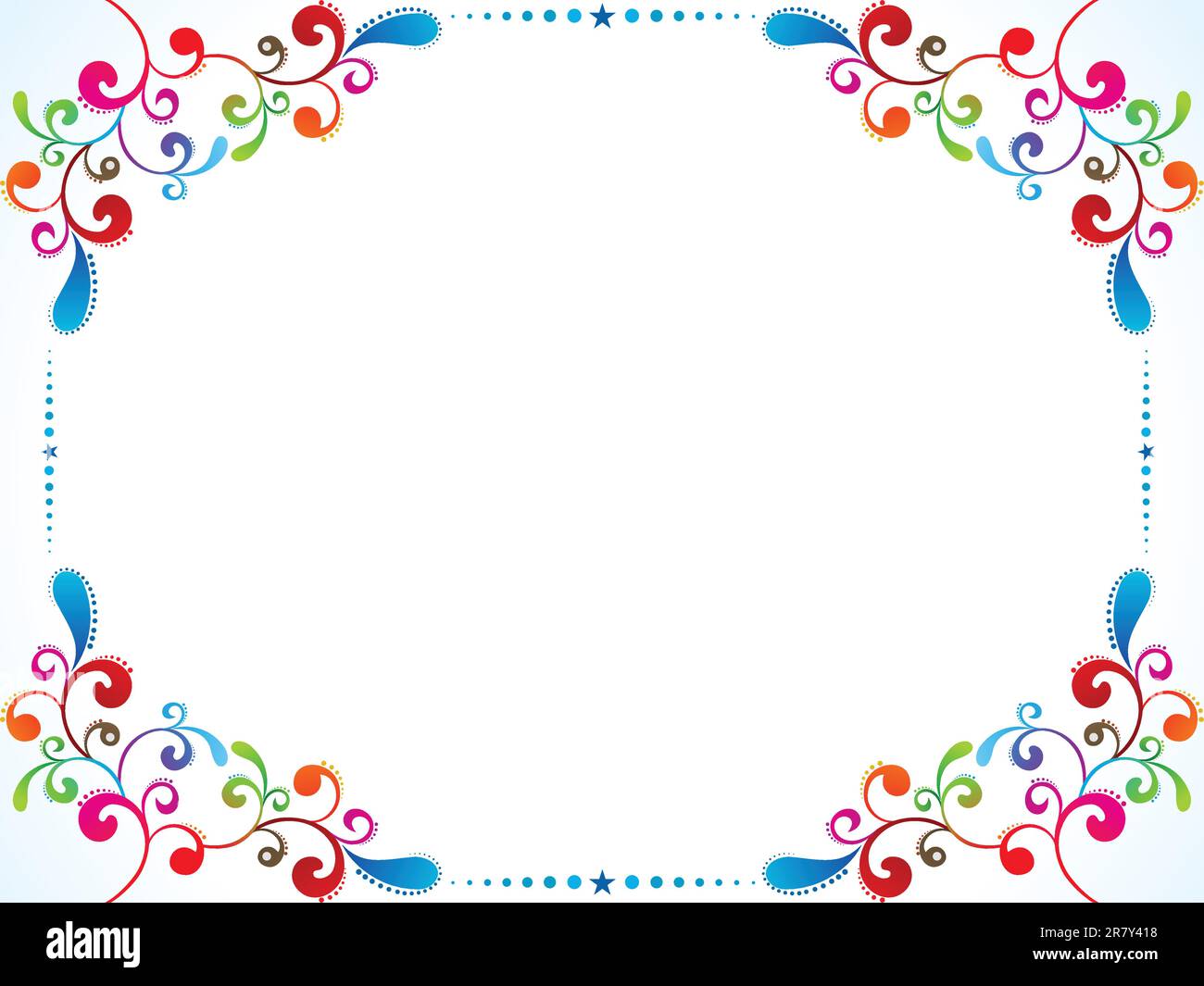 abstract colorful floral border vector illustration Stock Vector Image ...