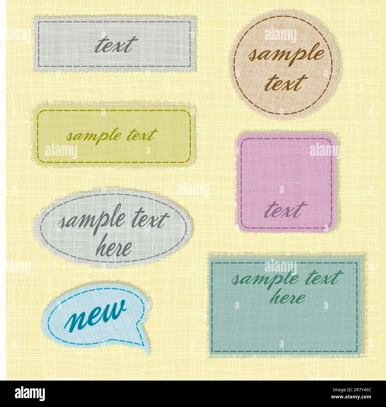 labels and fabric labels with space for text Stock Vector Image & Art ...