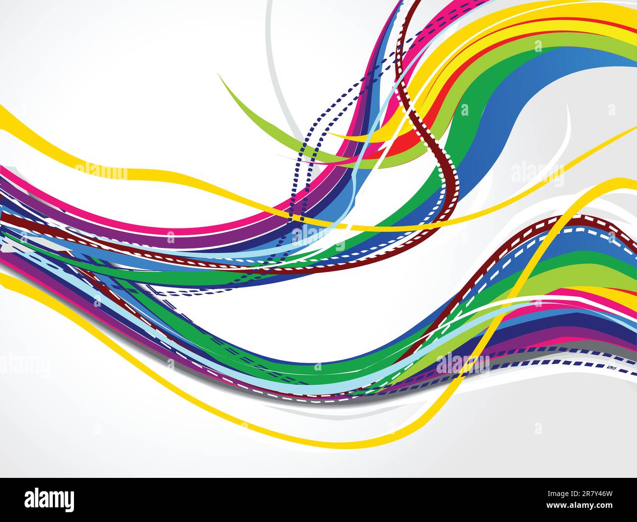 Abstract Colorful Wave Background Vector Illustration Stock Vector