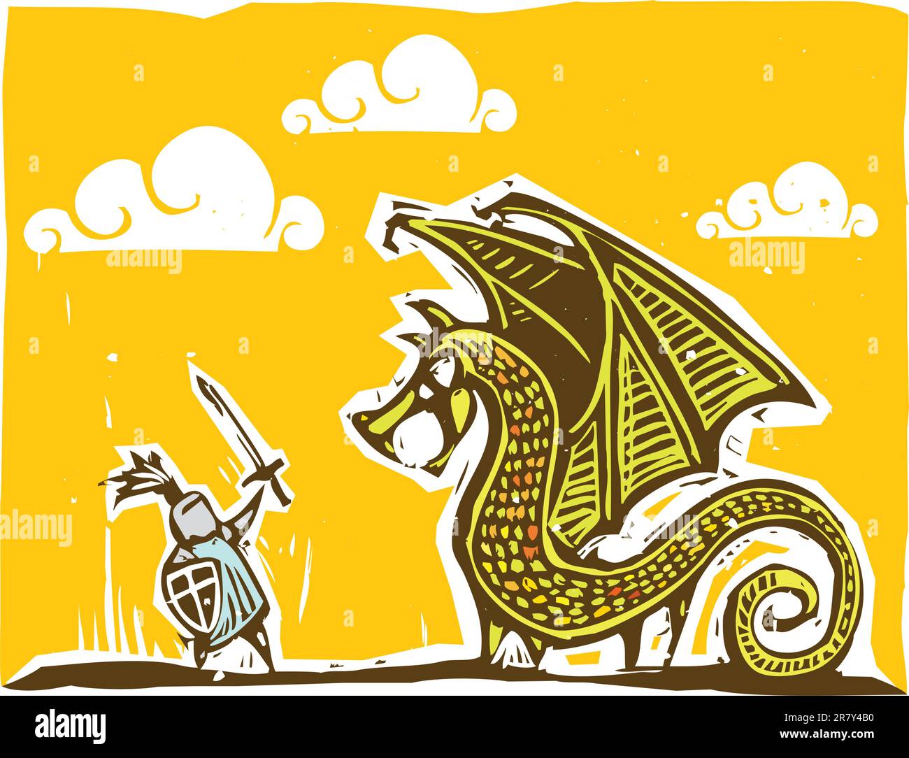 The story of saint george Stock Vector Images - Alamy