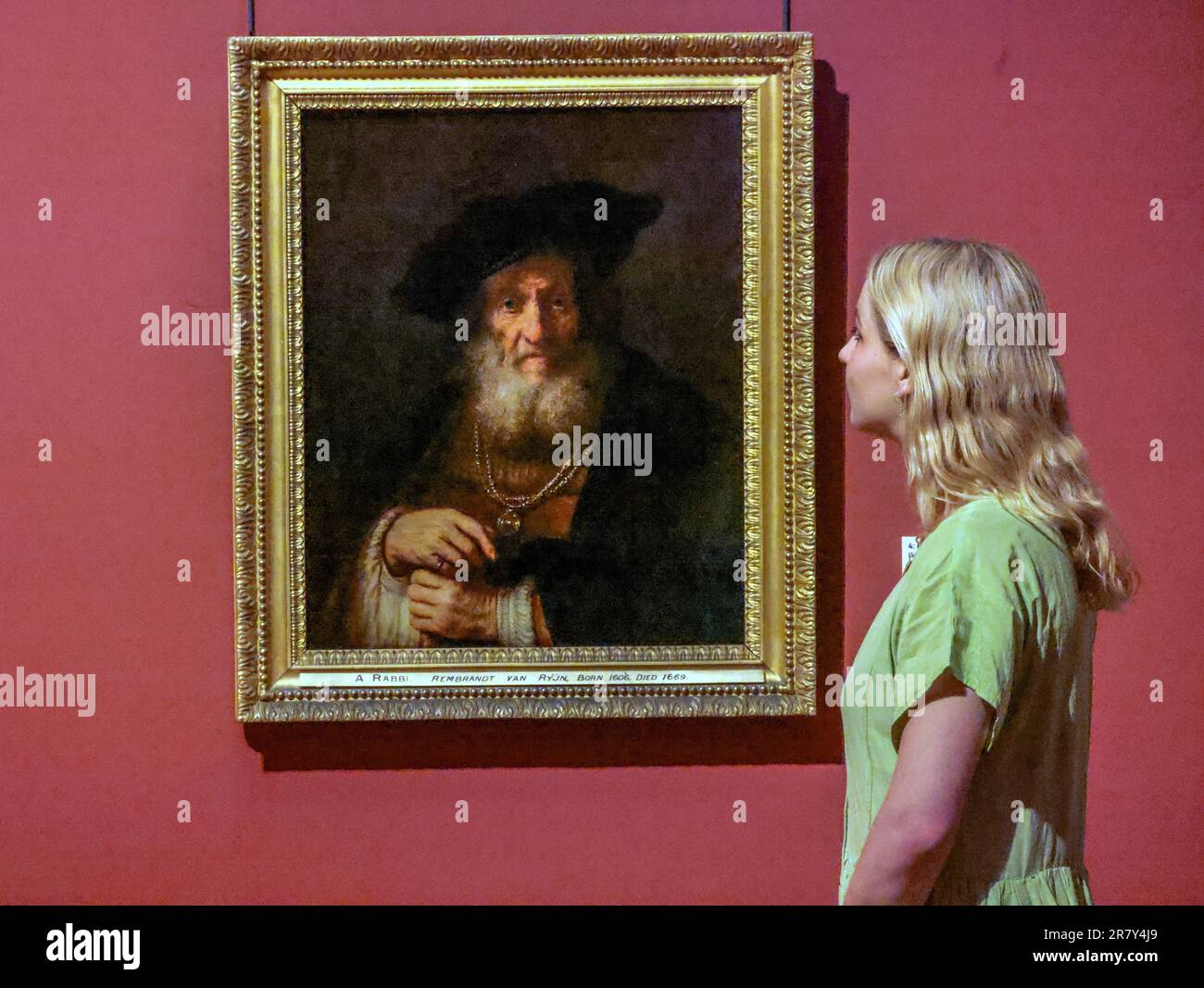 Birmingham, UK. 18th June, 2023. Rembrandt Harmensz van Rijn, A Bearded ...