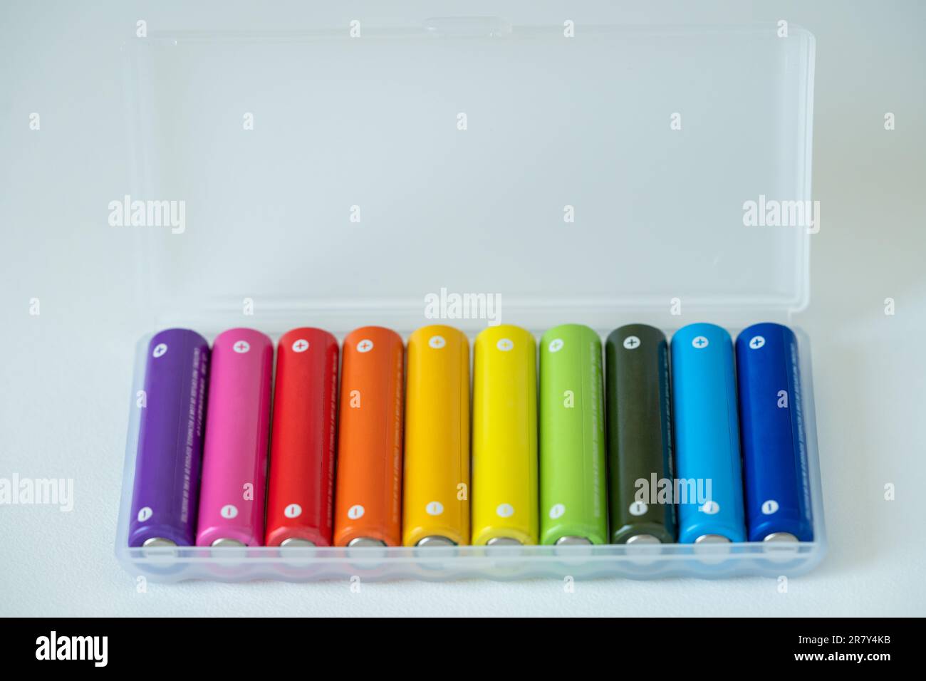 New colorful AAA battery in plastic box, rechargeable accumulator ...