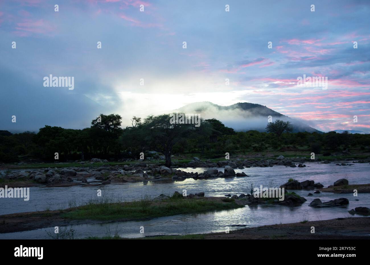 Rain and mists along the banks of the Great Ruaha River add a mystique ...