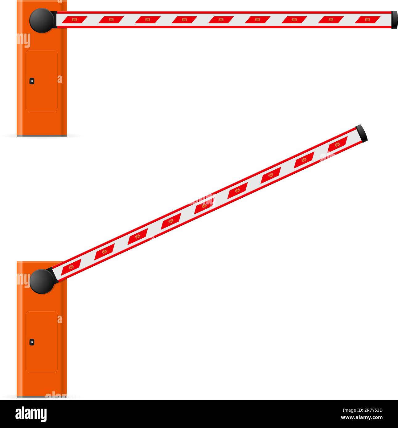 Construction barricade - road block. Illustration on white background ...