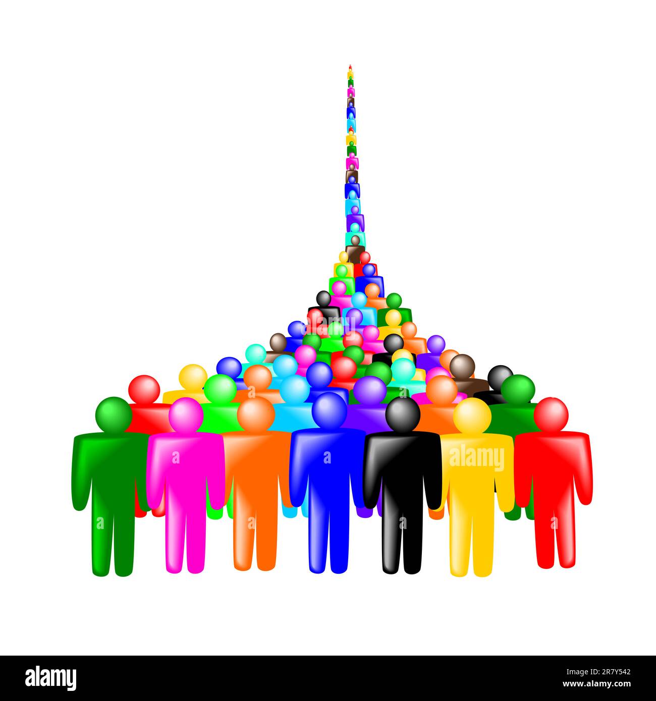 Crowd of people lining Cut Out Stock Images & Pictures - Alamy