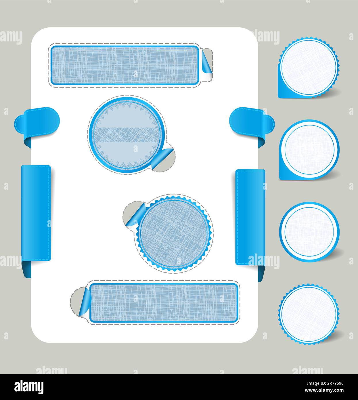 On a white background with blue labels with tabs Stock Vector Image ...