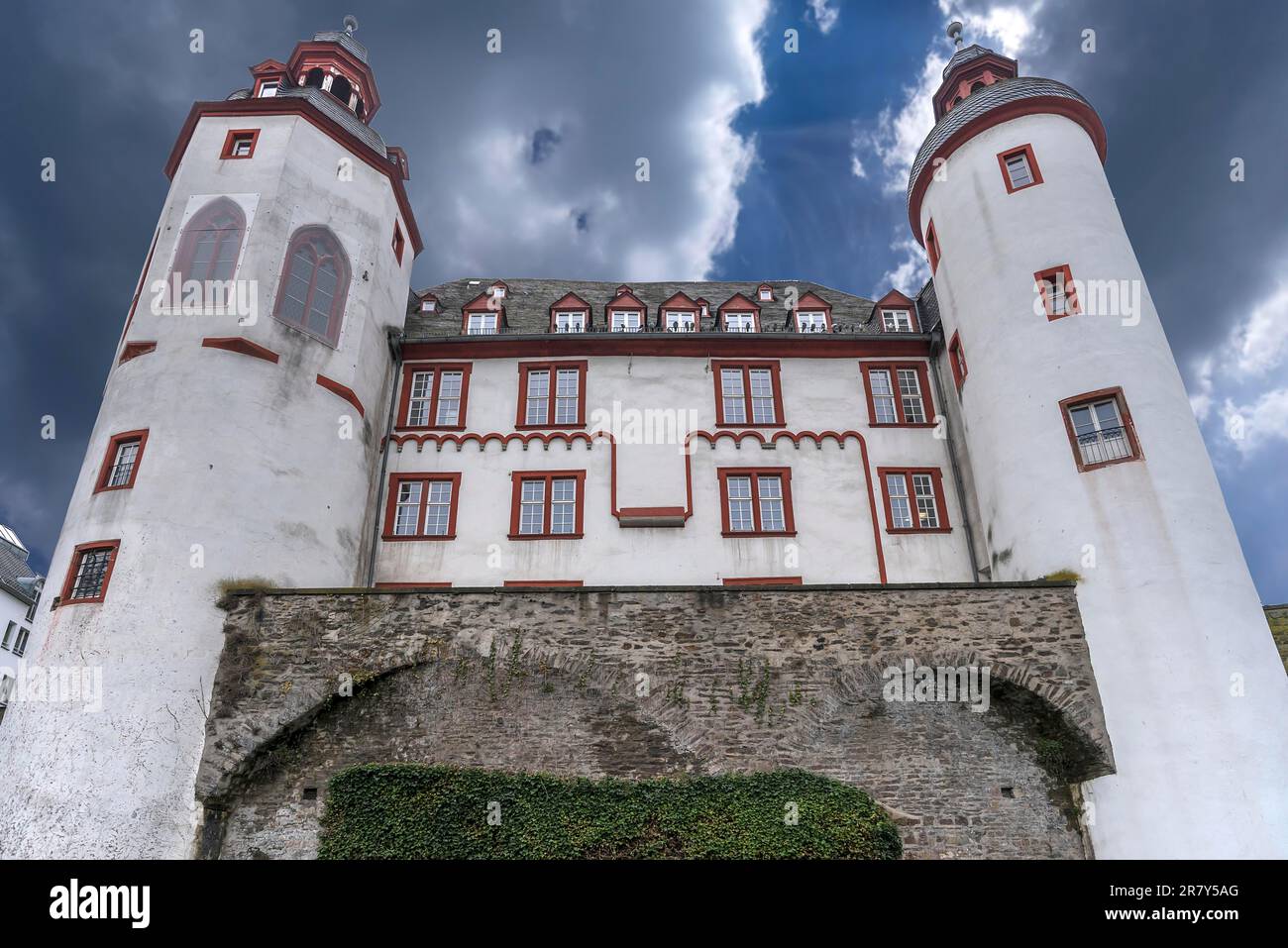 Old castle, former electoral moated castle from the 13th century, today ...