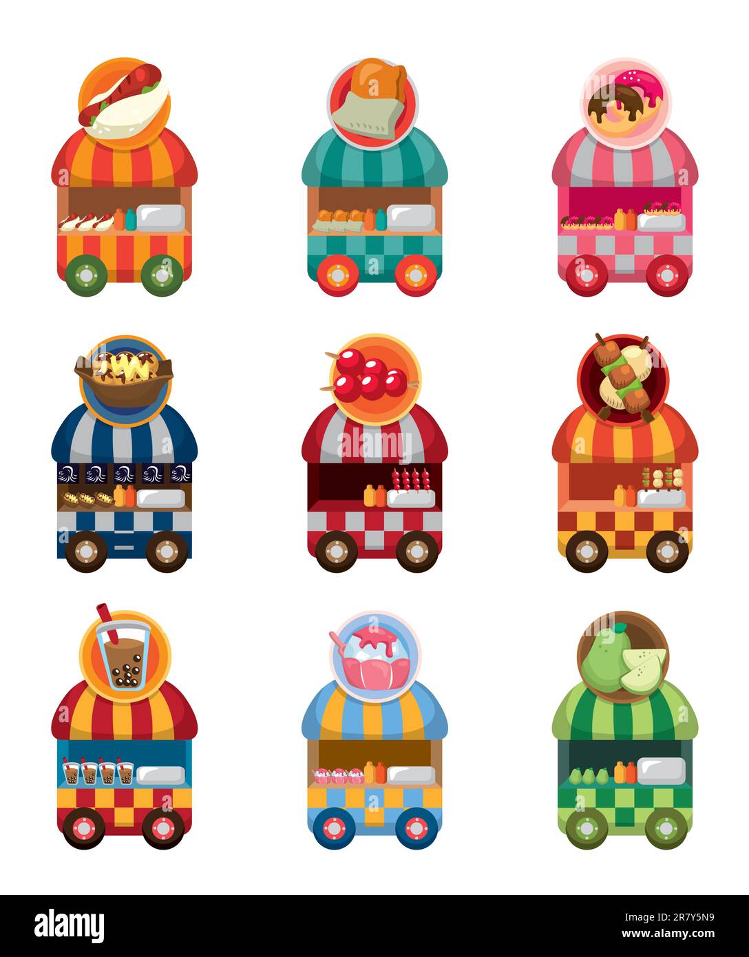 set of party shop market cart Stock Vector Image & Art - Alamy