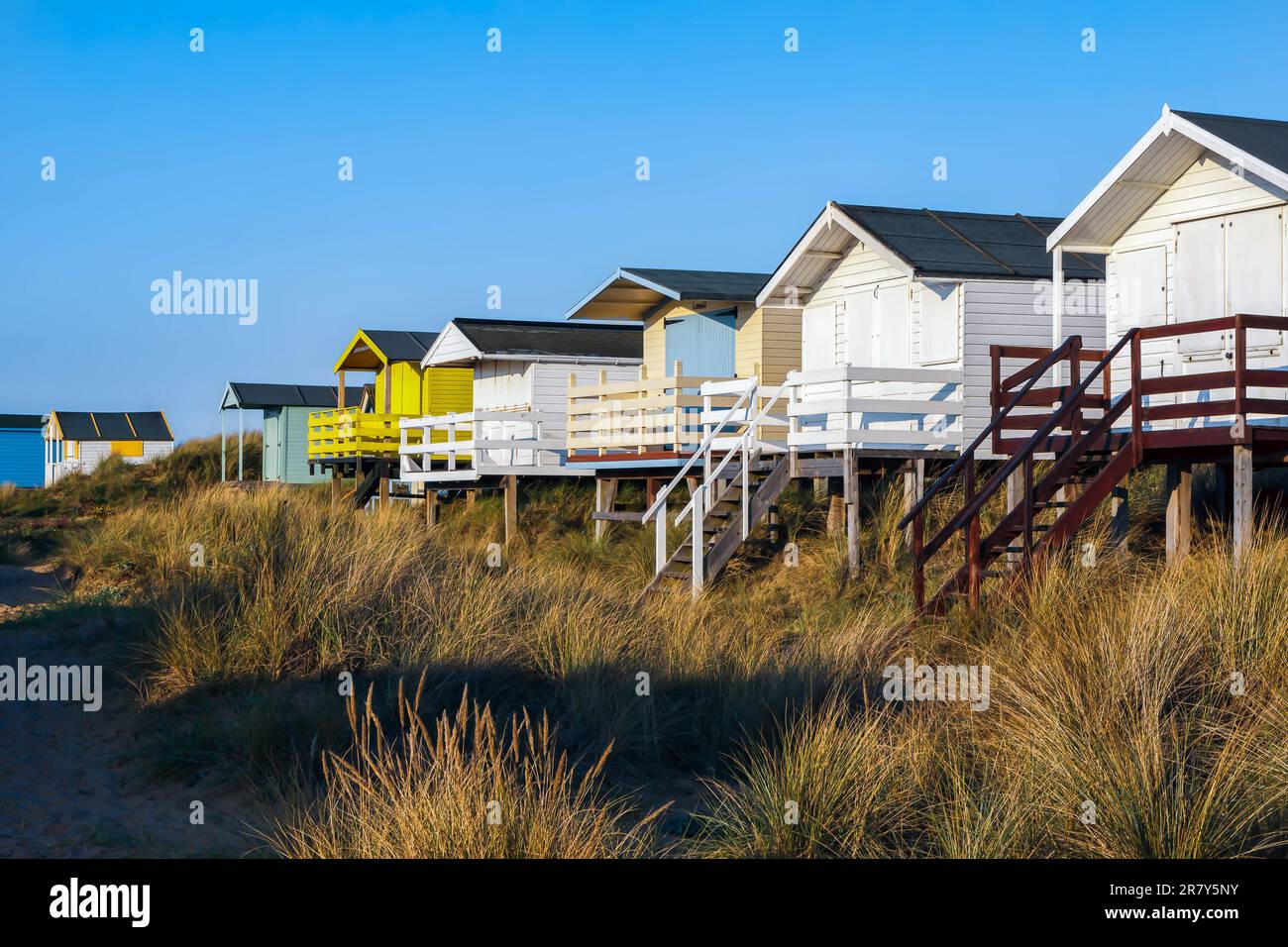 Beach Huts in Old Hunstanton Stock Photo - Alamy